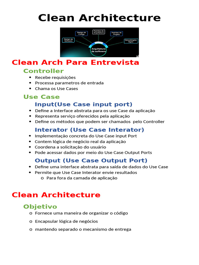 Clean Architecture Pdf Model View Controller Mvc Programação