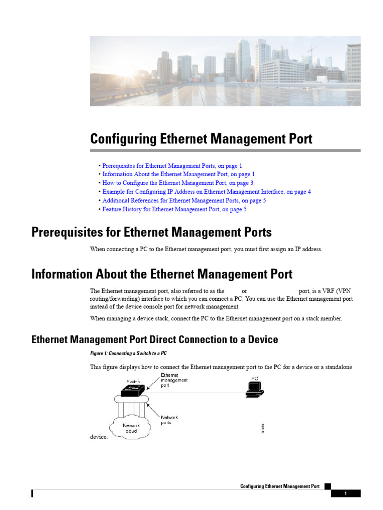 Configuring Ethernet Management Port | PDF | Ethernet | Computer Network