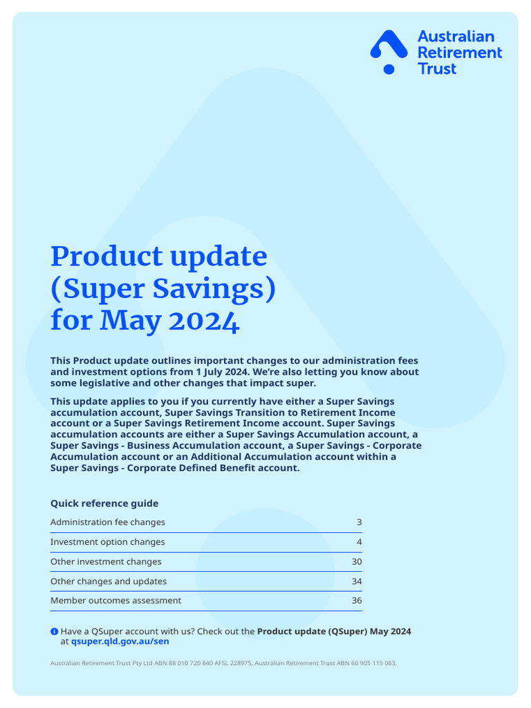 Super Savings Product Update May 2024 | PDF | Investing | Option (Finance)