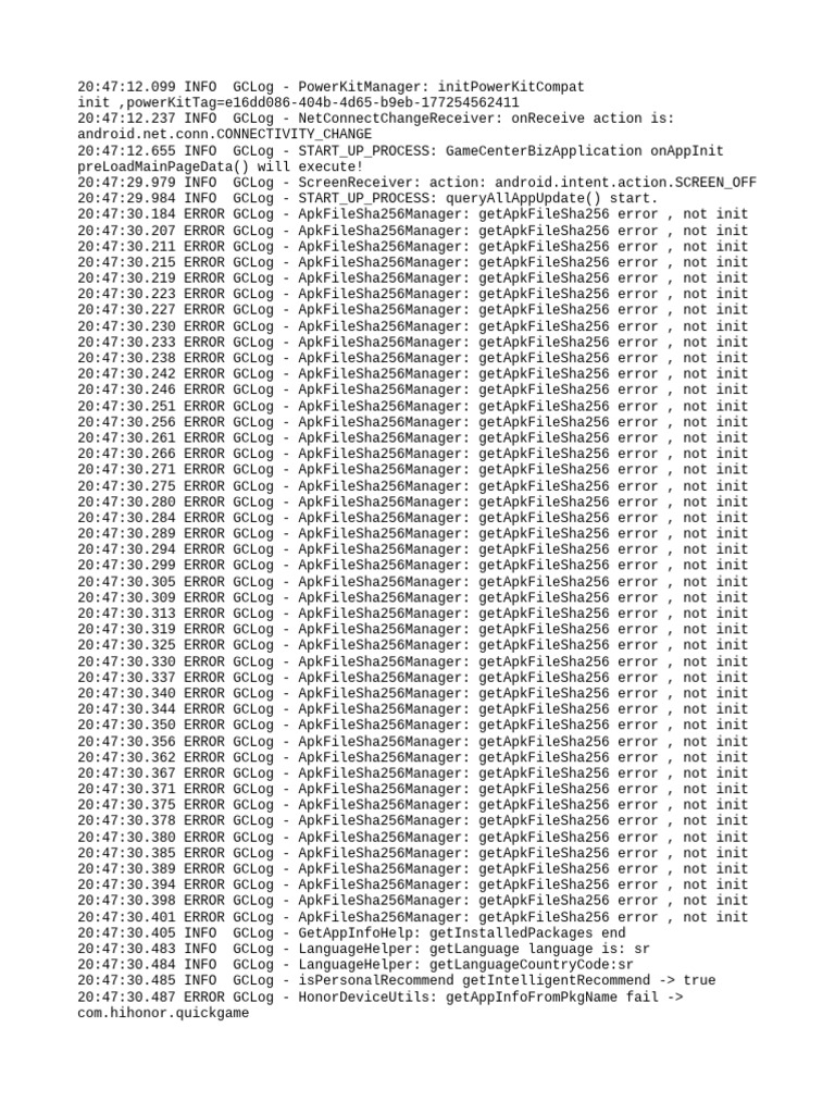 GameCenter App Log Analysis | PDF | Internet Protocols | Information Age