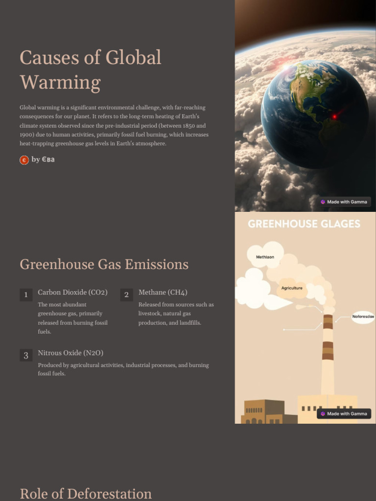 Causes of Global Warming Explained | PDF | Greenhouse Gas | Climate Change