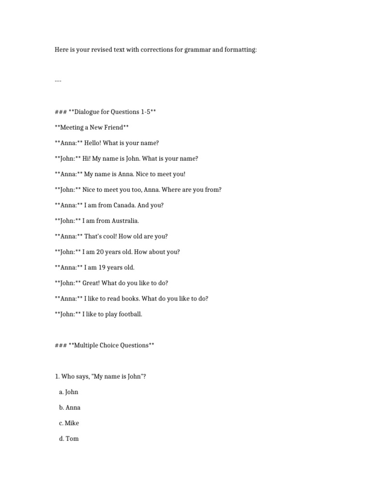 Meeting New Friend Activities | PDF | Pizza | Drink