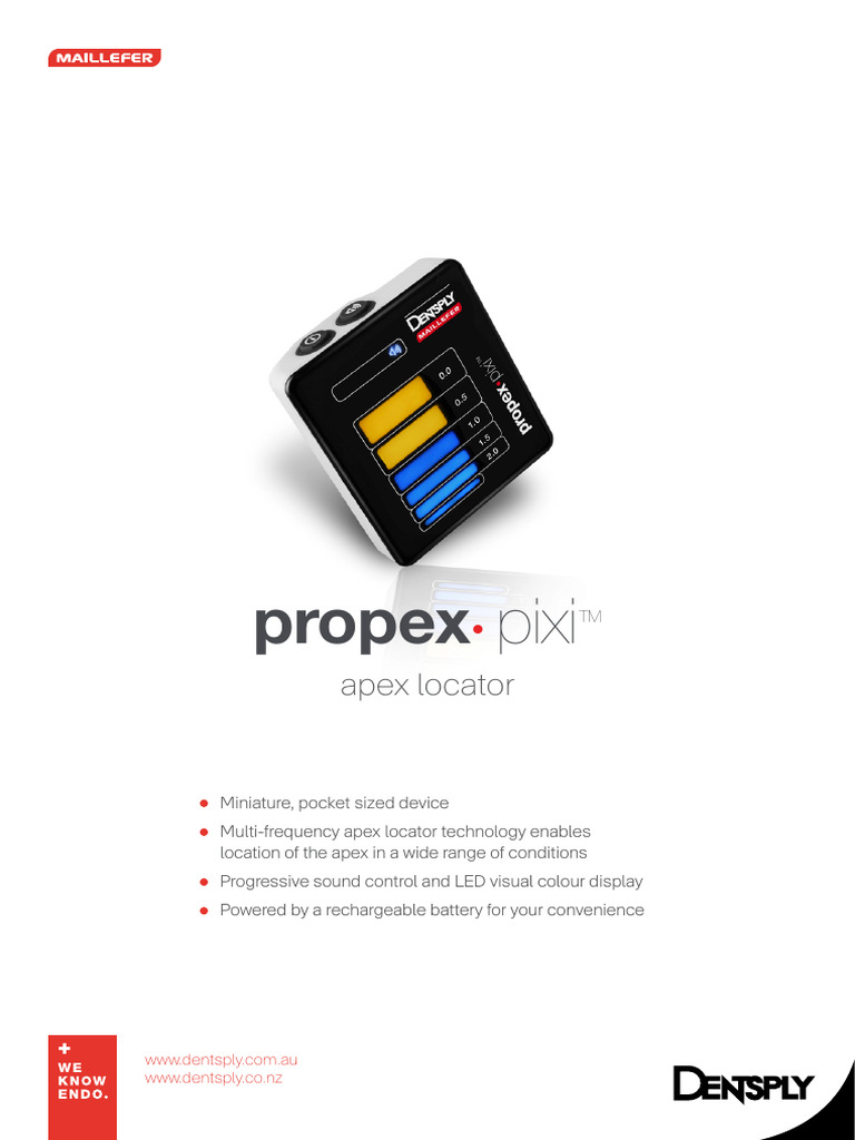 Propex Pixi Apex Locator Guide | PDF | Medical Specialties | Dentistry ...