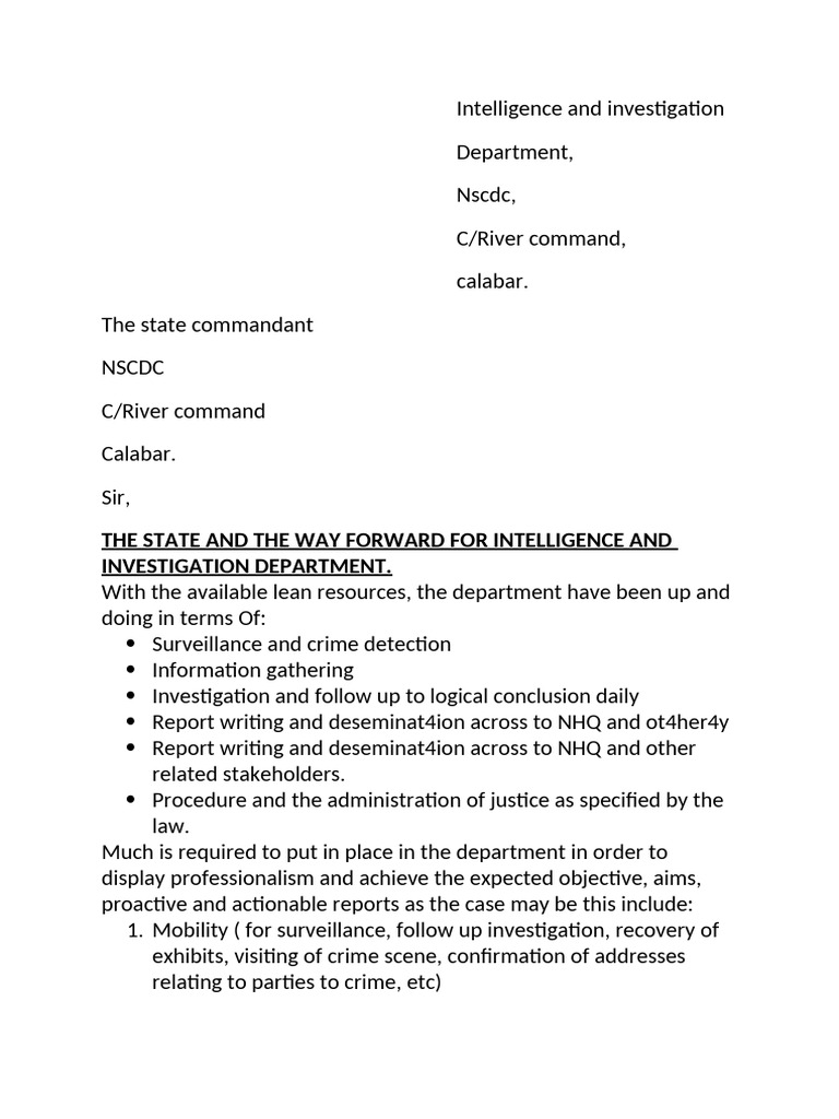 Wayforward For Intelligence Department. | PDF | Social Science