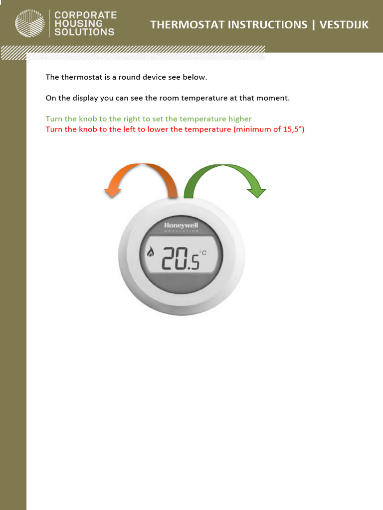 Thermostat Instructions | PDF