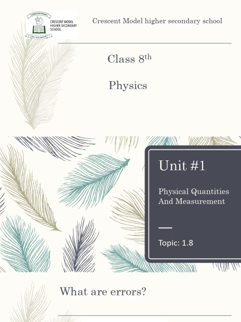 Understanding Measurement Errors in Physics | PDF | Wellness | Computers
