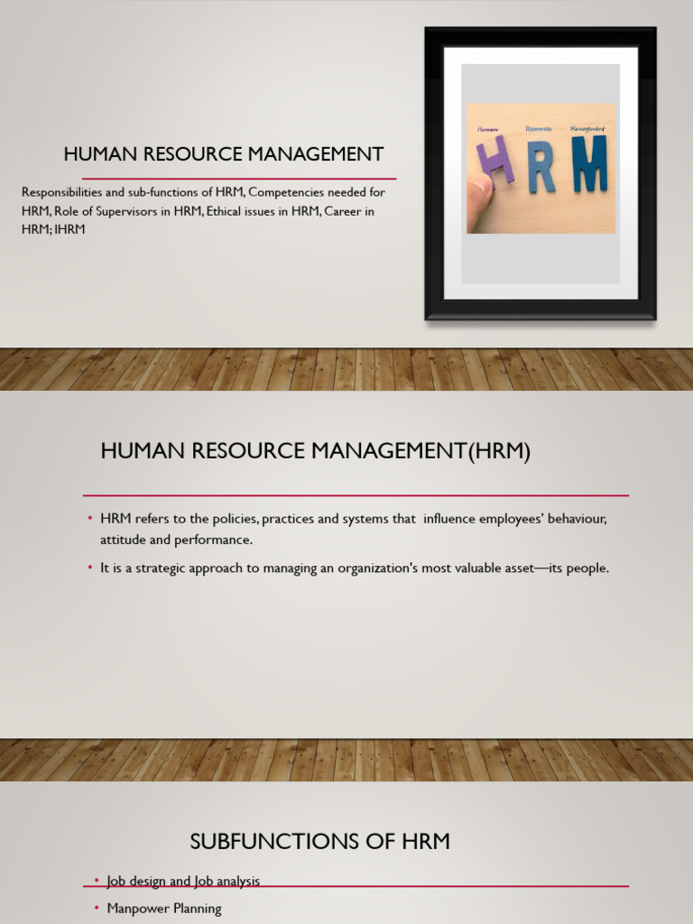 Managing Performance-, Responsibilities and Sub-Functions of HRM | PDF