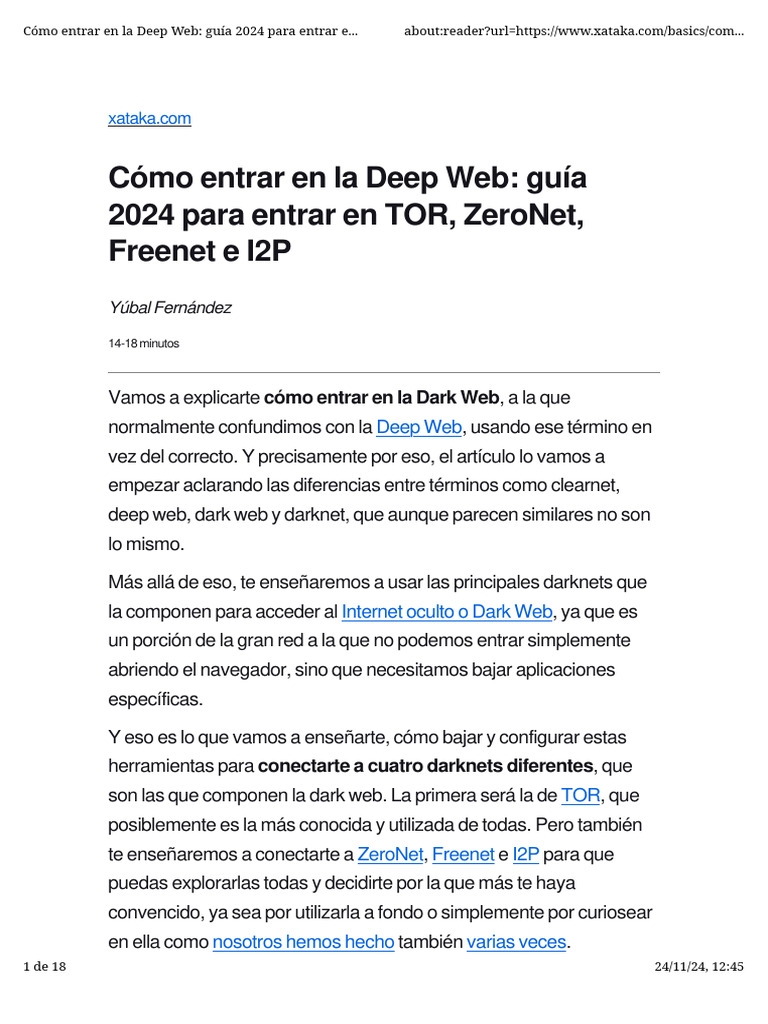 Guía 2024 para navegar en la Deep Web | PDF | Red mundial | Internet y web