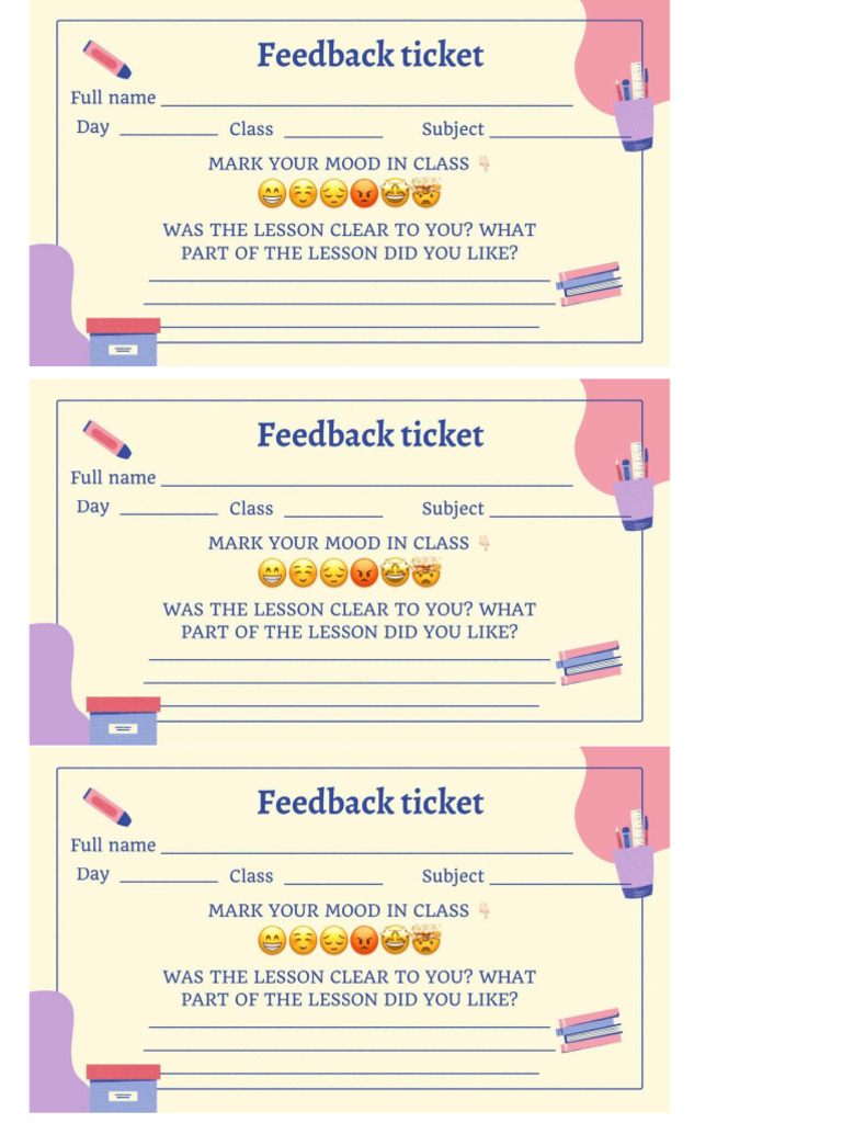 Feedback Ticket | PDF