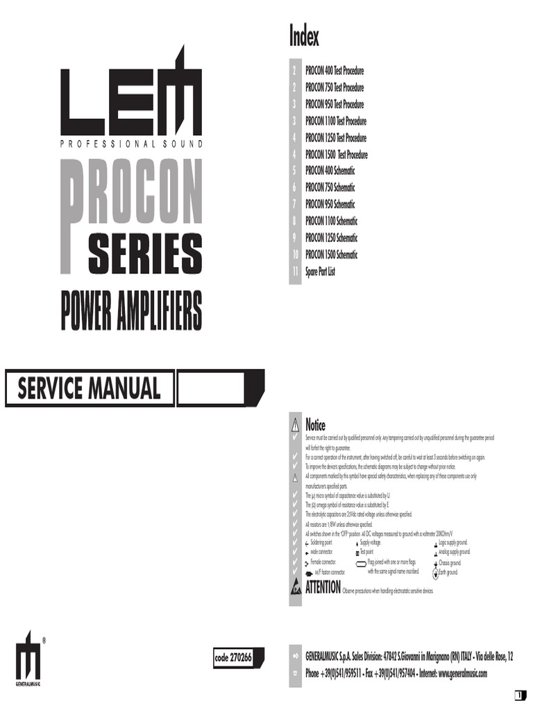 Procon 400 | PDF | Amplifier | Power Supply