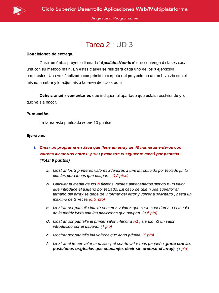 Tarea 2 - UD 3 | PDF | Informática | Programación de computadoras
