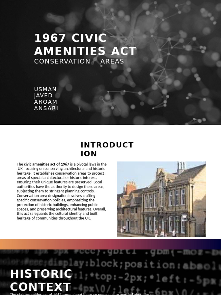 1967 Civic Amenities Act Overview | PDF | Art
