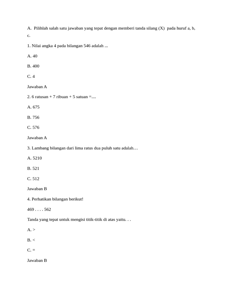 Soal Sumatif Kelas 3 MTK | PDF | Metode & Bahan Ajar