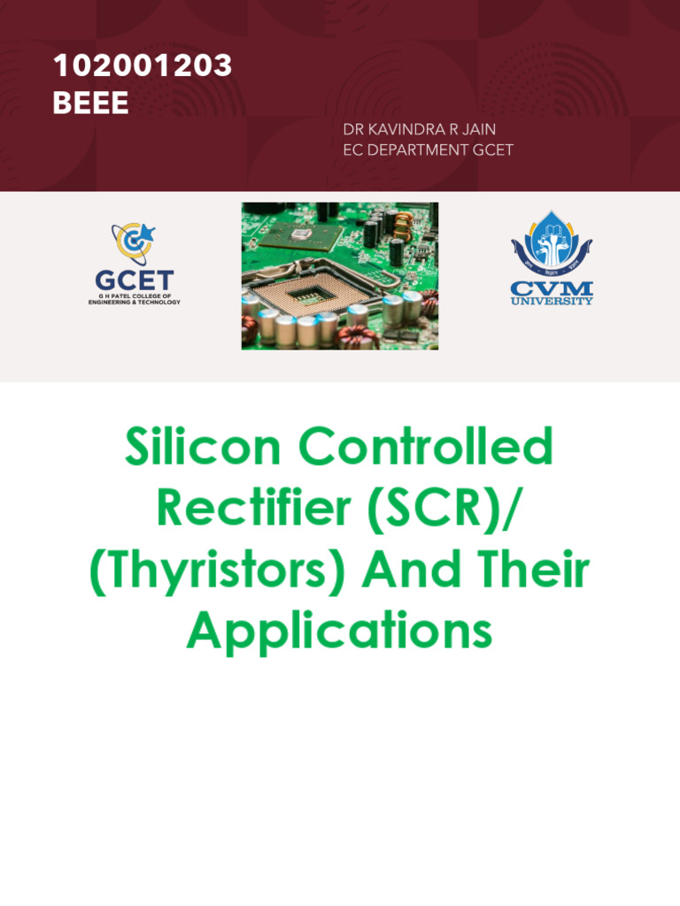 Unit 1 SCR | PDF | Electricity | Electrical Resistance And Conductance