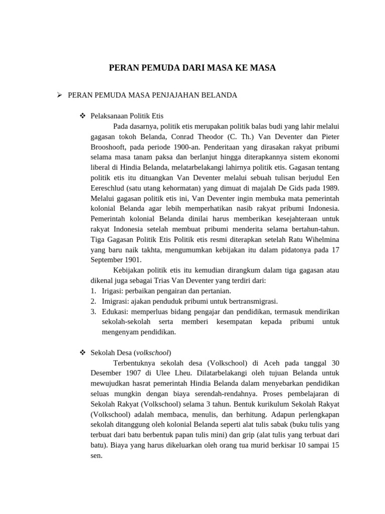 Pemuda Masa Belanda Jepang - Rea | PDF | Sejarah