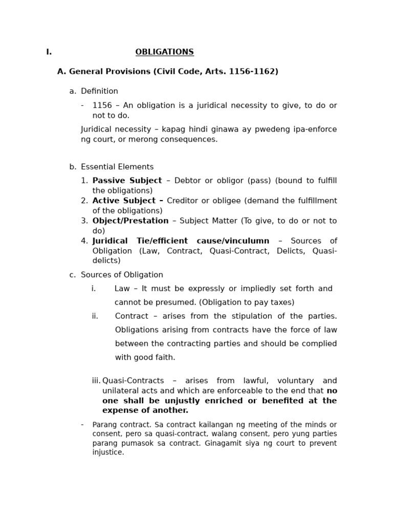 OBLIGATIONS | PDF | Law Of Obligations | Negligence