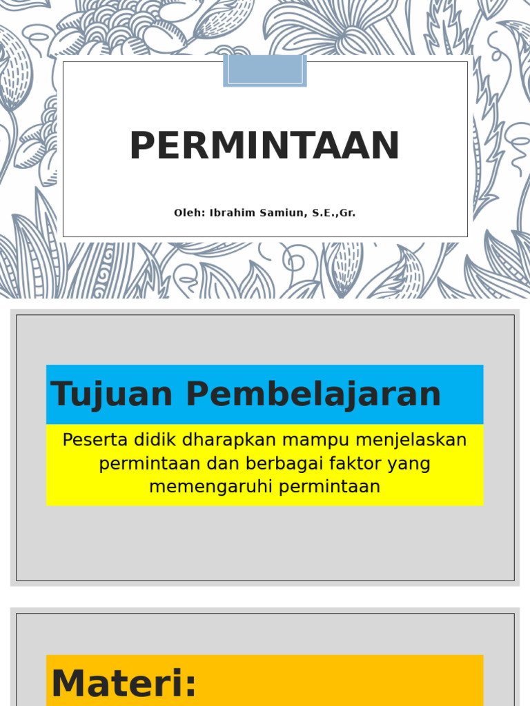 PPT. Permintaan | PDF