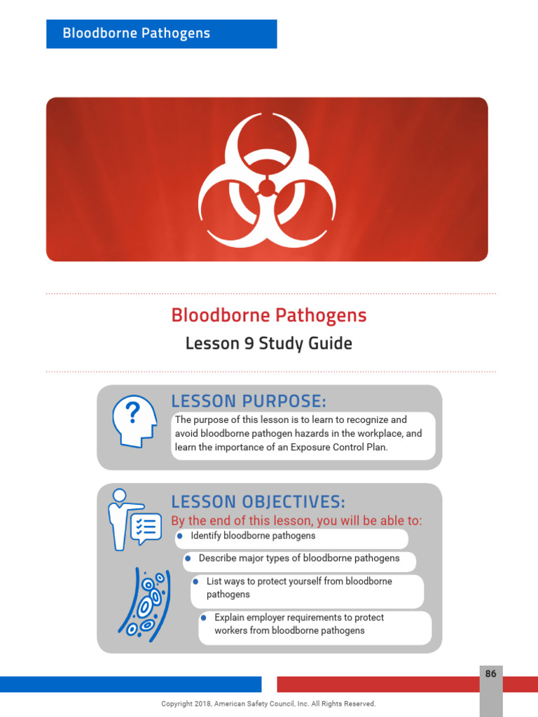 Lesson 9 Bloodborne Pathogens | PDF | Causes Of Death | Medical Statistics