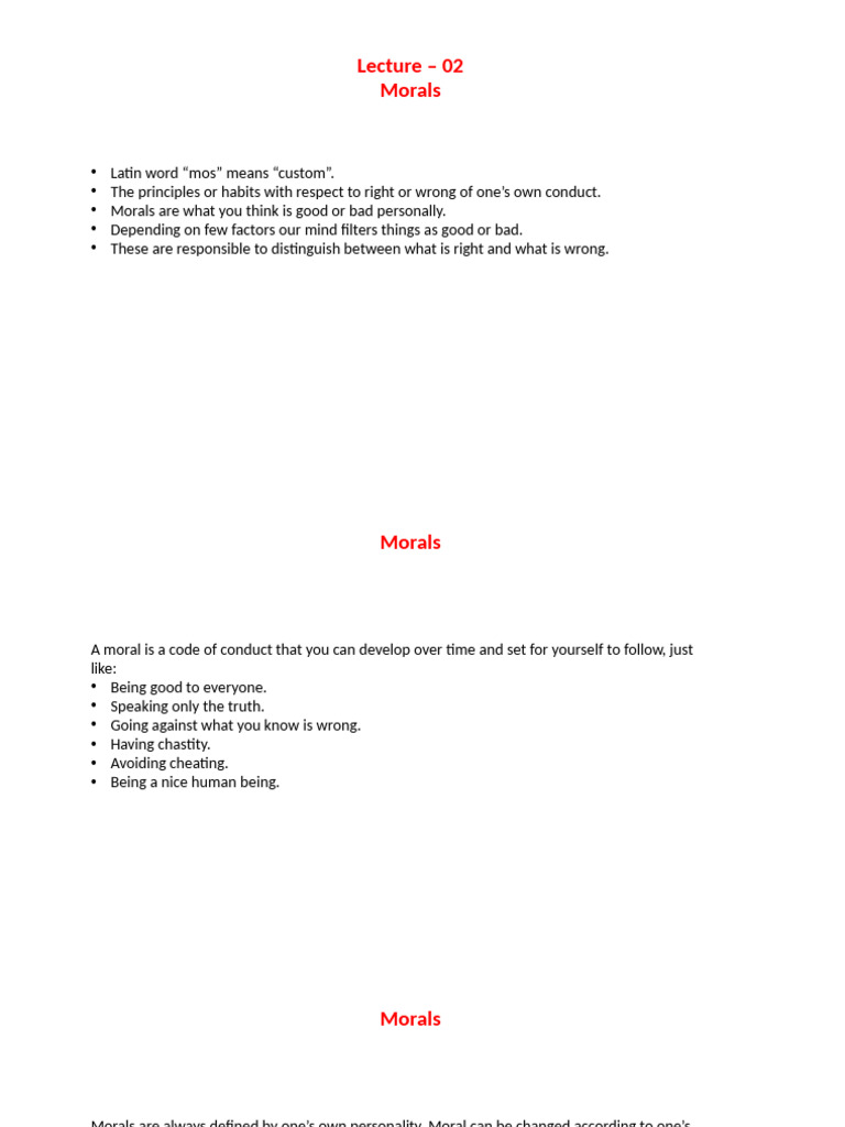 Lec 02 | PDF | Morality | Justice