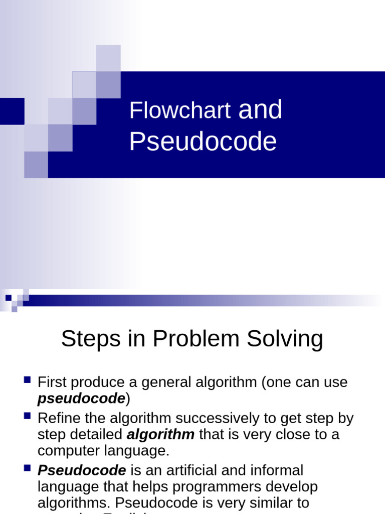 Flowchart And Pseudocode 2 And 3 Pdf Algorithms Computational Science