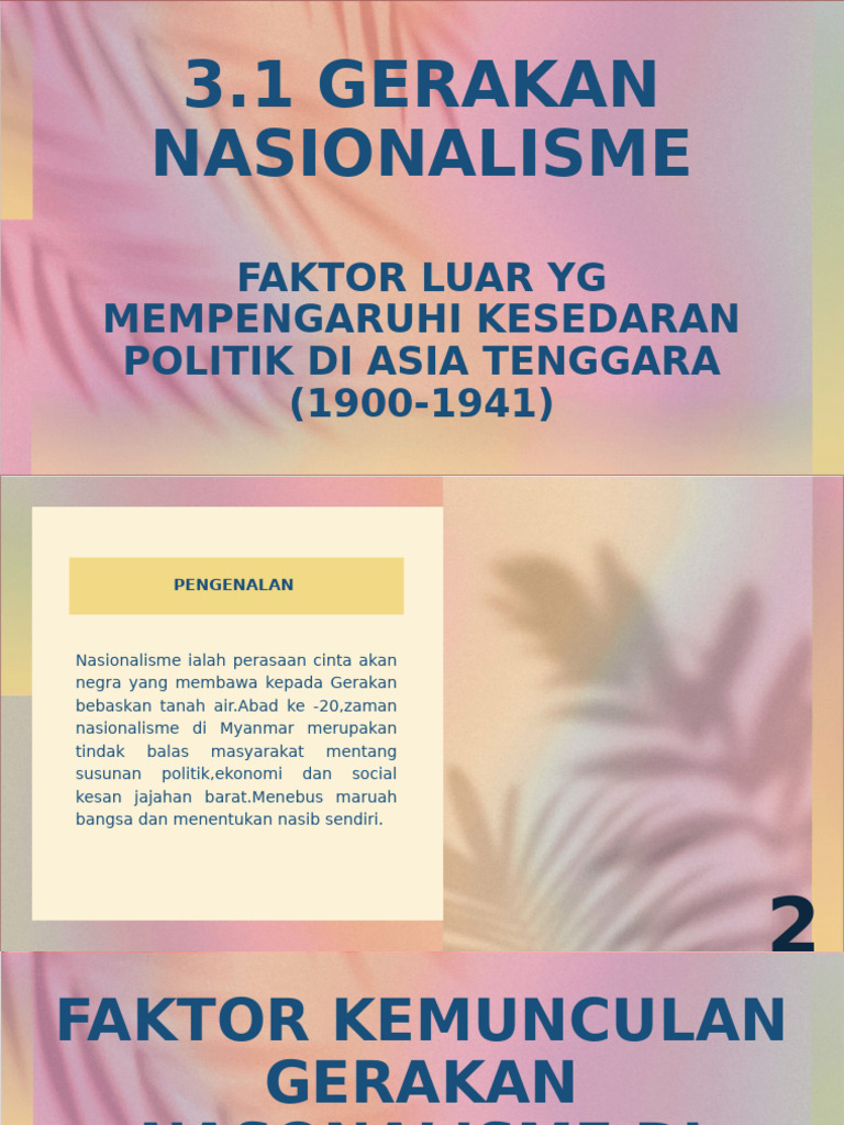 Nasionalisme Asia Tenggara 1900-1941 | PDF