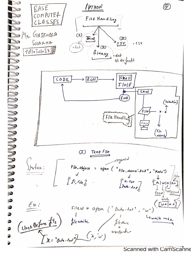 Class 12, Cs 083, Python, Text Binary CSV File | PDF Class 12, Cs 083, Python, Text Binary CSV File | PDF