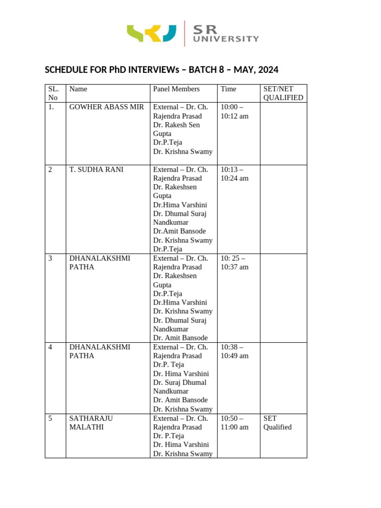 Ph.D Interview | PDF
