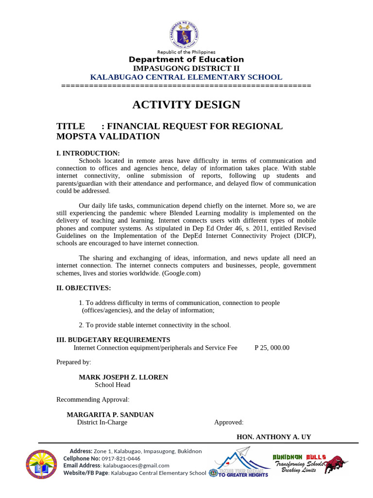 Activity-Design-Internet-Connection Request | PDF | Internet | Internet ...