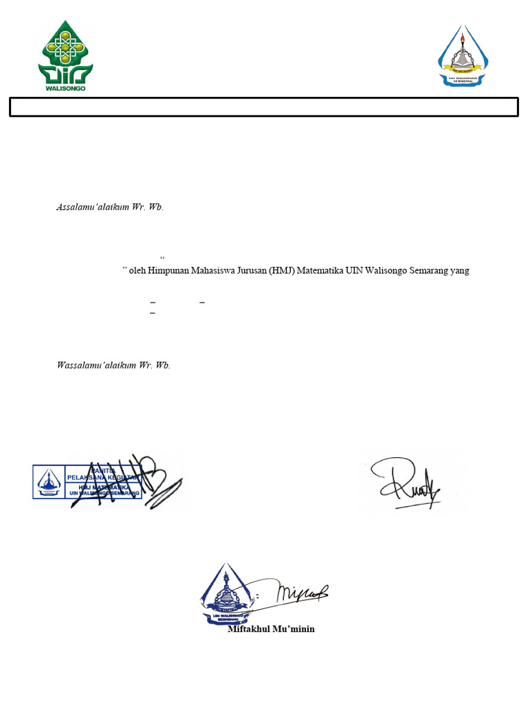 Surat Undangan Demis THN 2019 | PDF