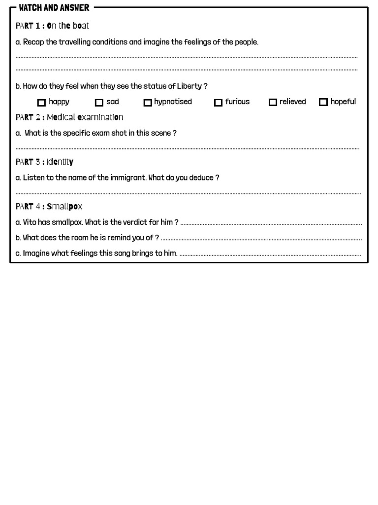 Watch and Answer The Questions | PDF