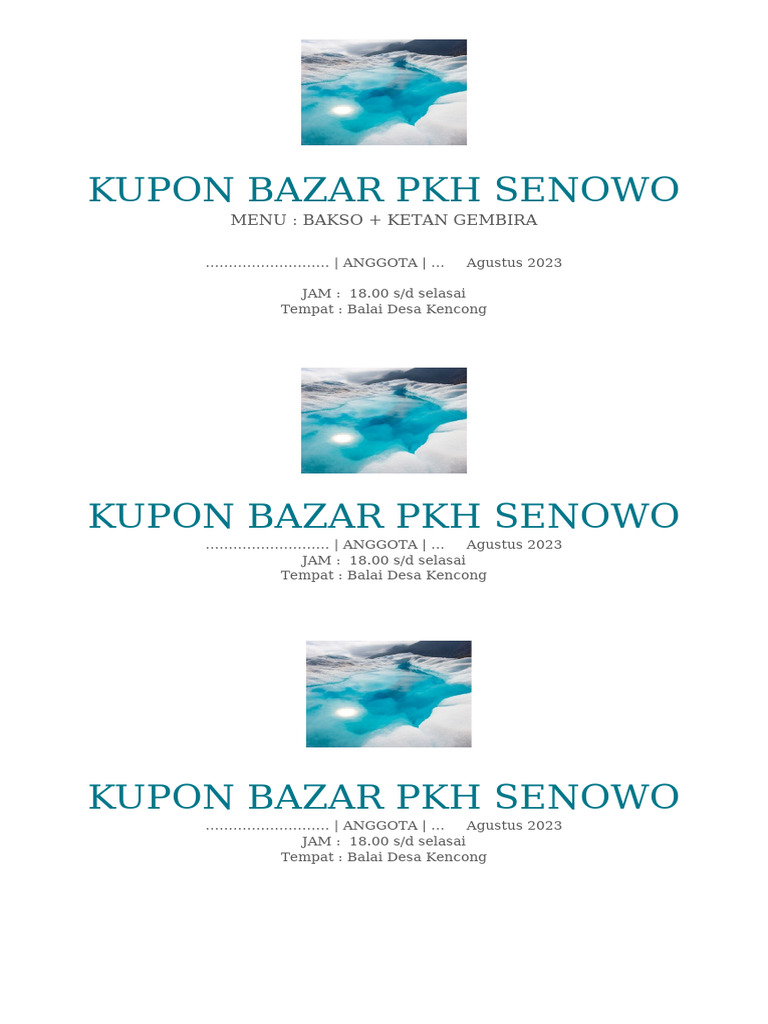 Kupon Bazar PKH Senowo | PDF | Home & Garden