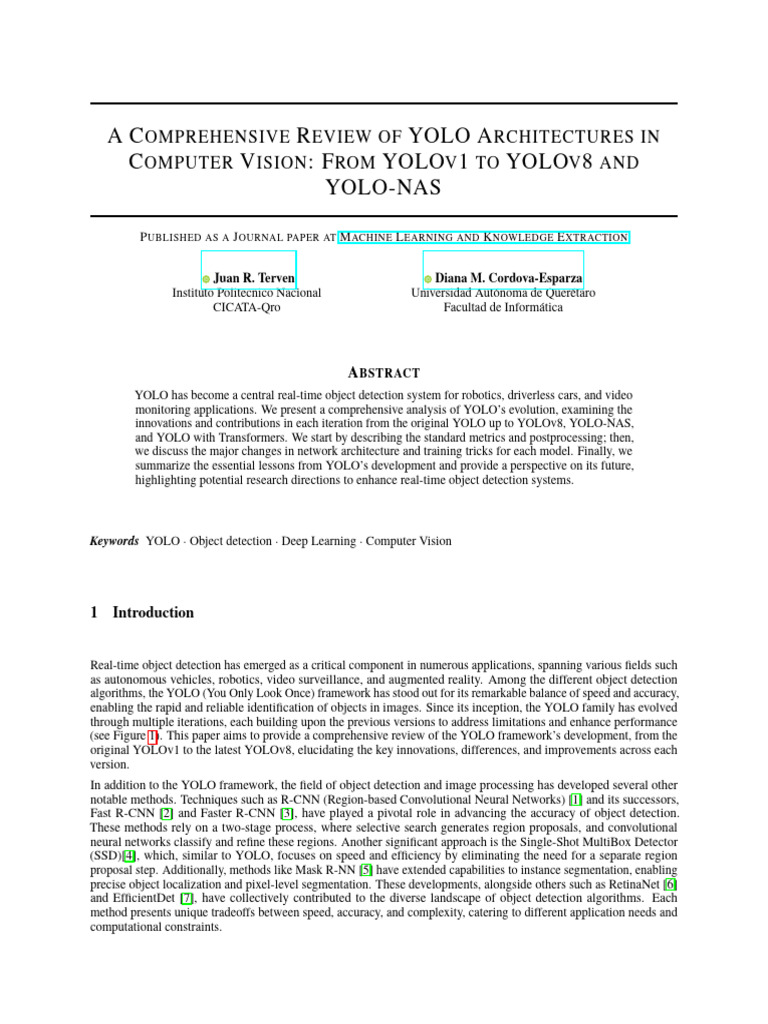 YOLOv1 v8综述 | PDF | Image Segmentation | Machine Learning