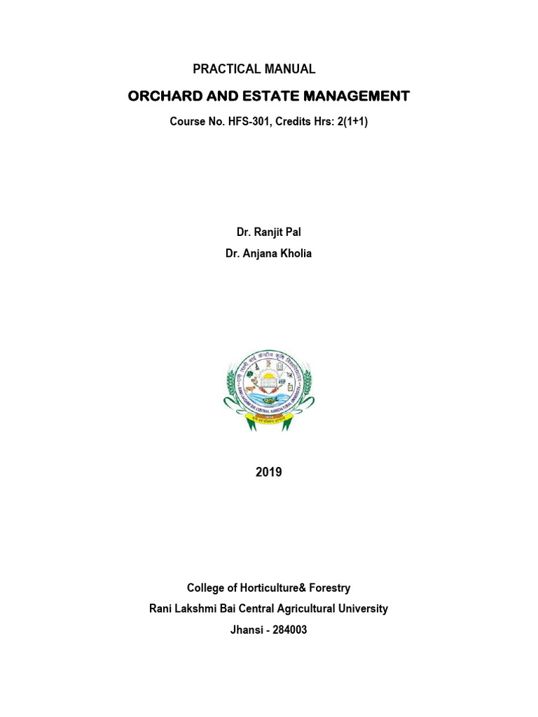 Hfs-301 Orchard and Estate Management | PDF | Evapotranspiration ...
