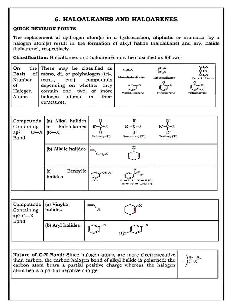Haloalkane and Haloarene Test | PDF