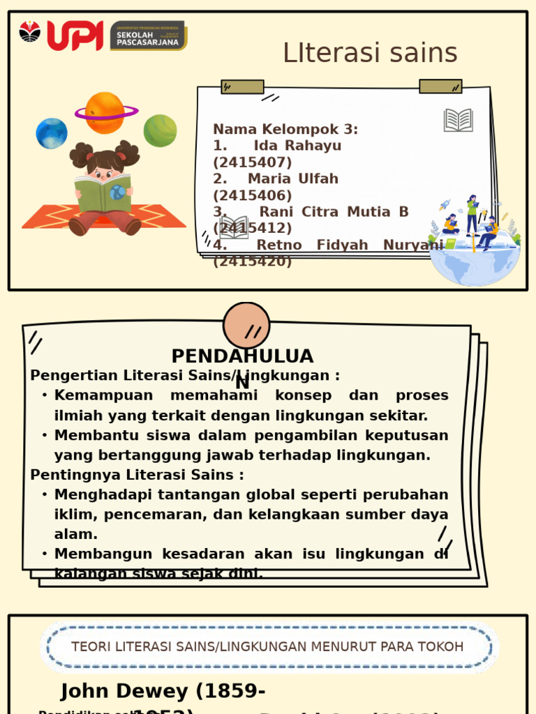 Kelompok 3 Literasi Sains | PDF | Seni & Disiplin Bahasa | Sains & Matematika