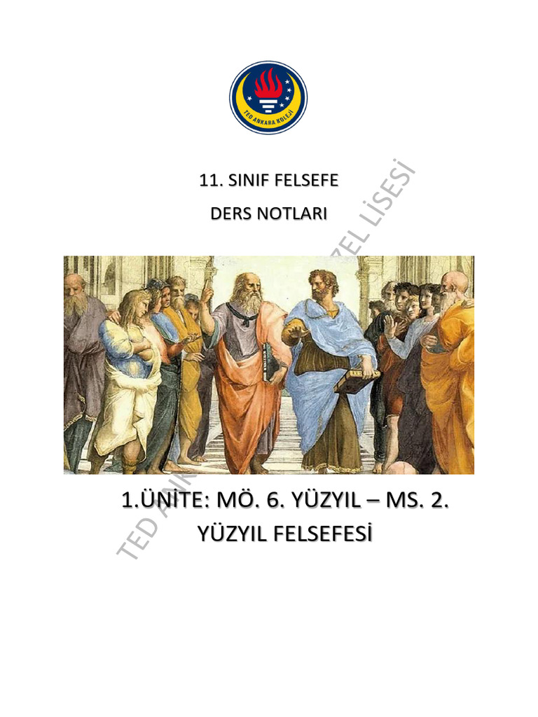 Sinif Felsefe Dersi 1. Unite Ders Notu | PDF