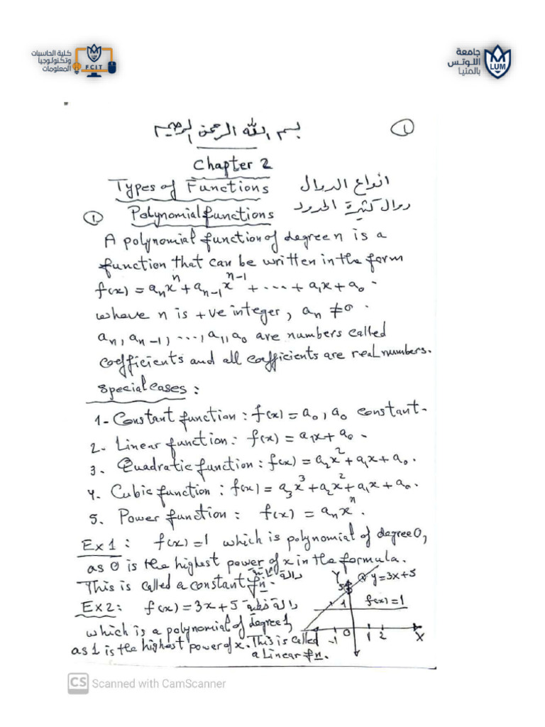 Lec1-Math1-Types of Function | PDF