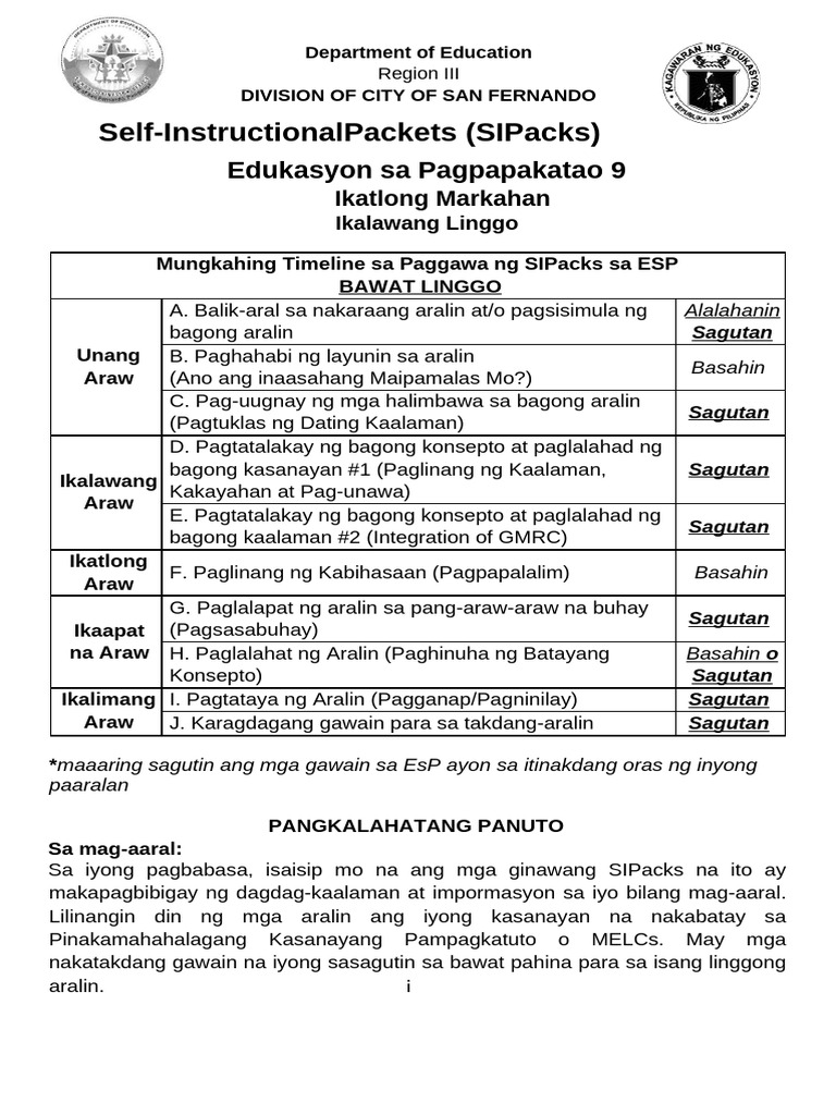 EsP9 Q3 Week2-15pages | PDF