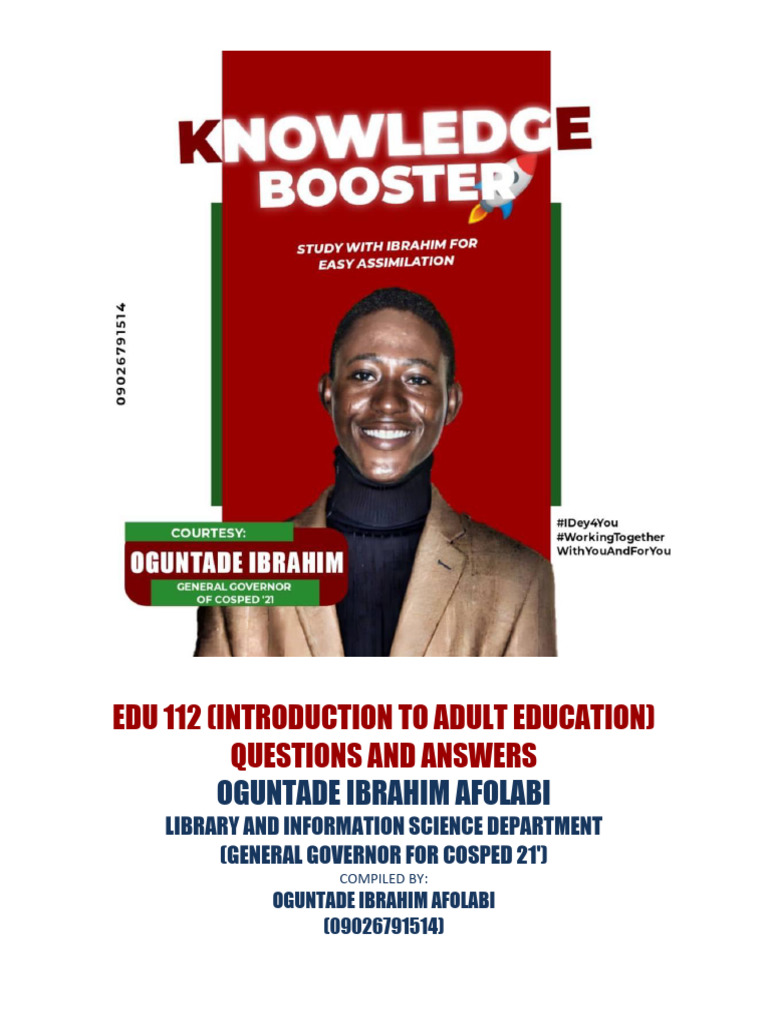 Edu 112 Past Questions and Answer by Oguntade Ibrahim | PDF | Learning ...