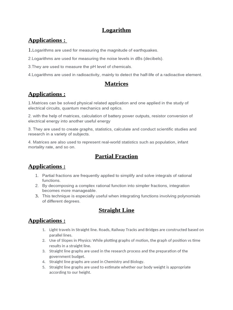 BMS Applications | PDF | Trigonometry | Logarithm