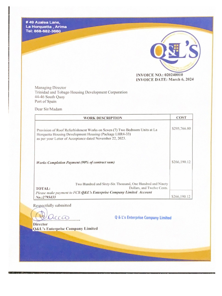 HDC Invoice 2024 | PDF