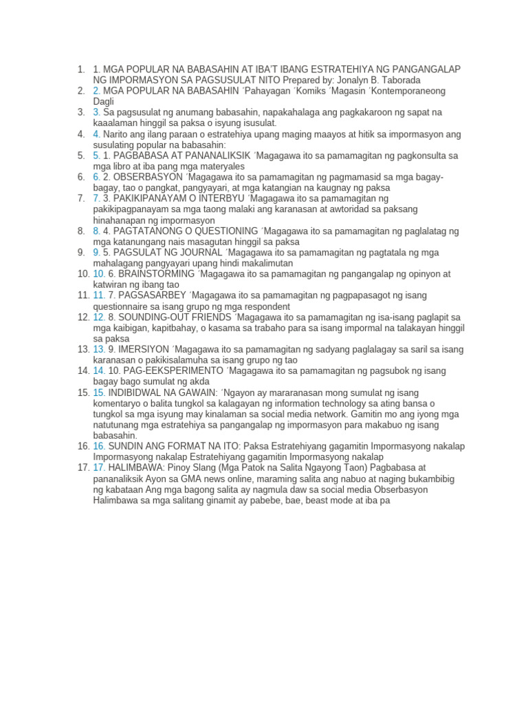 Pangangalap NG Ideya | PDF
