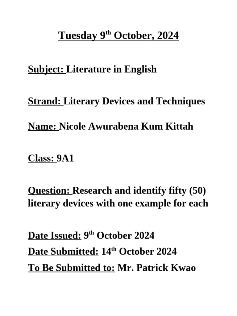 Literature Assignment | PDF