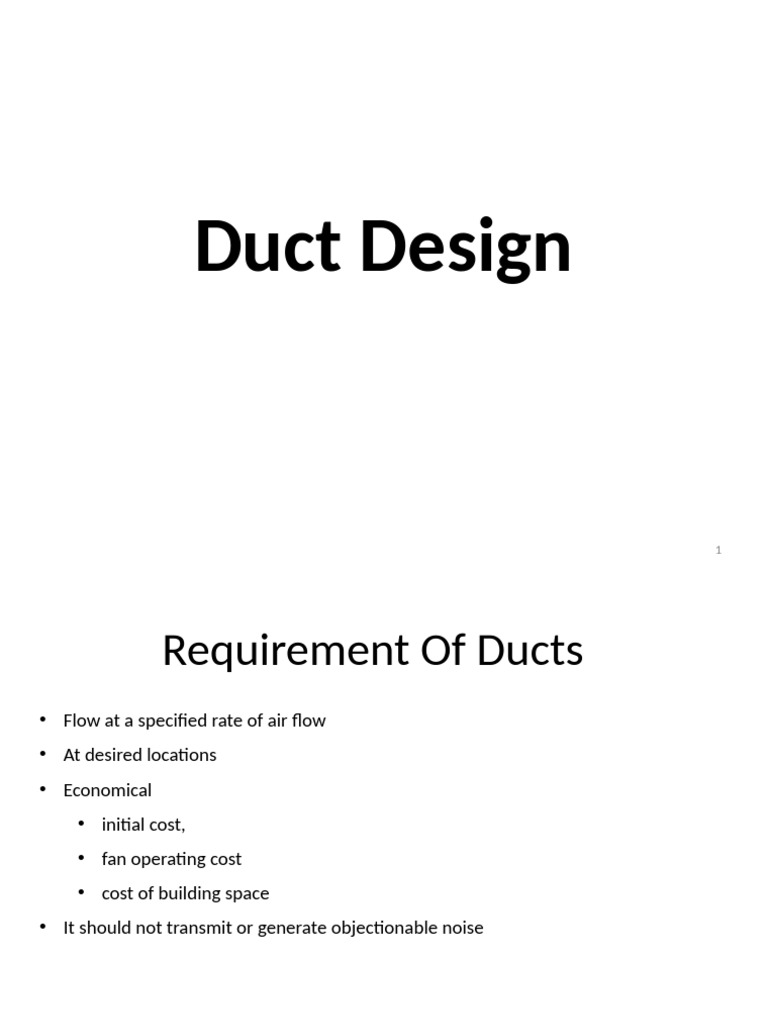 13 Duct Design | PDF | Pressure | Duct (Flow)