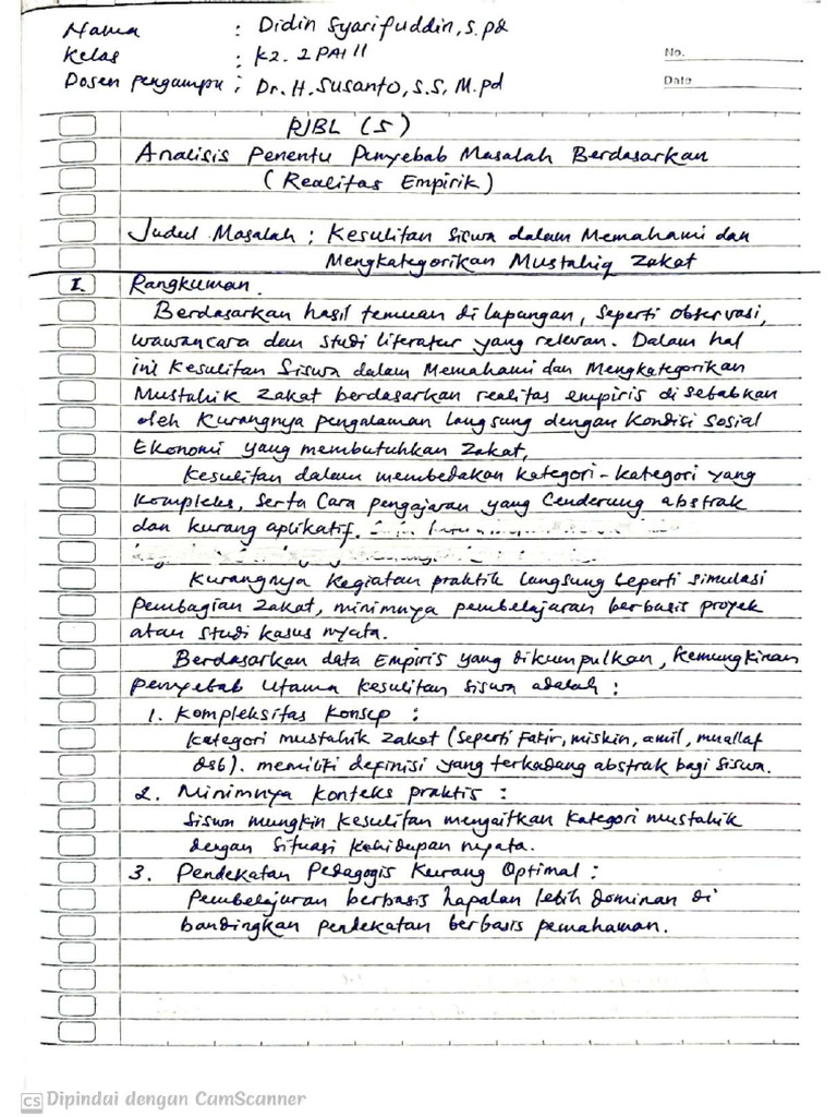 PJBL Penentu Penyebab Masalah Berdasarkan Realitas Empirik | PDF