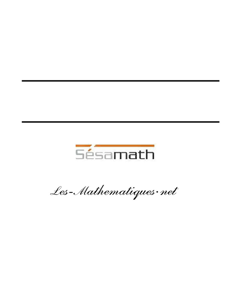 Cours de Mathématiques Sésamath | PDF