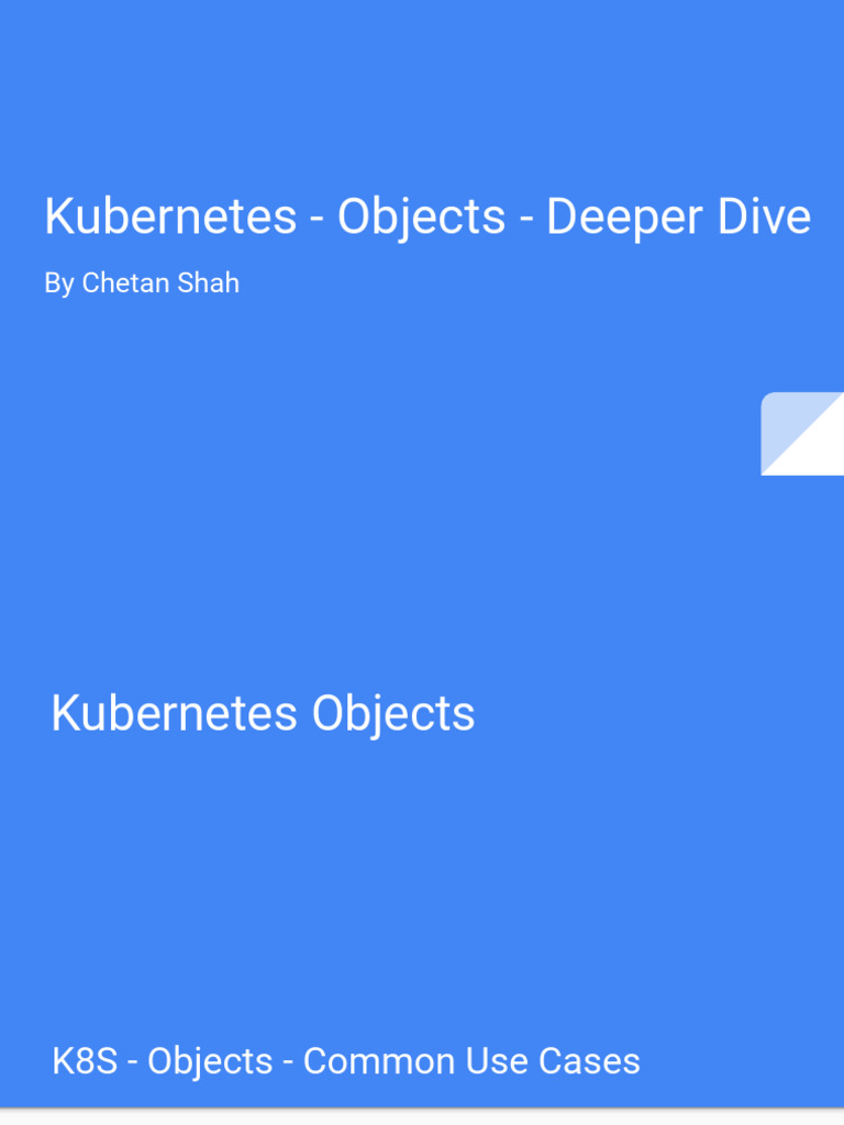 Kubernetes - Objects Nov24 | PDF | Databases | Software