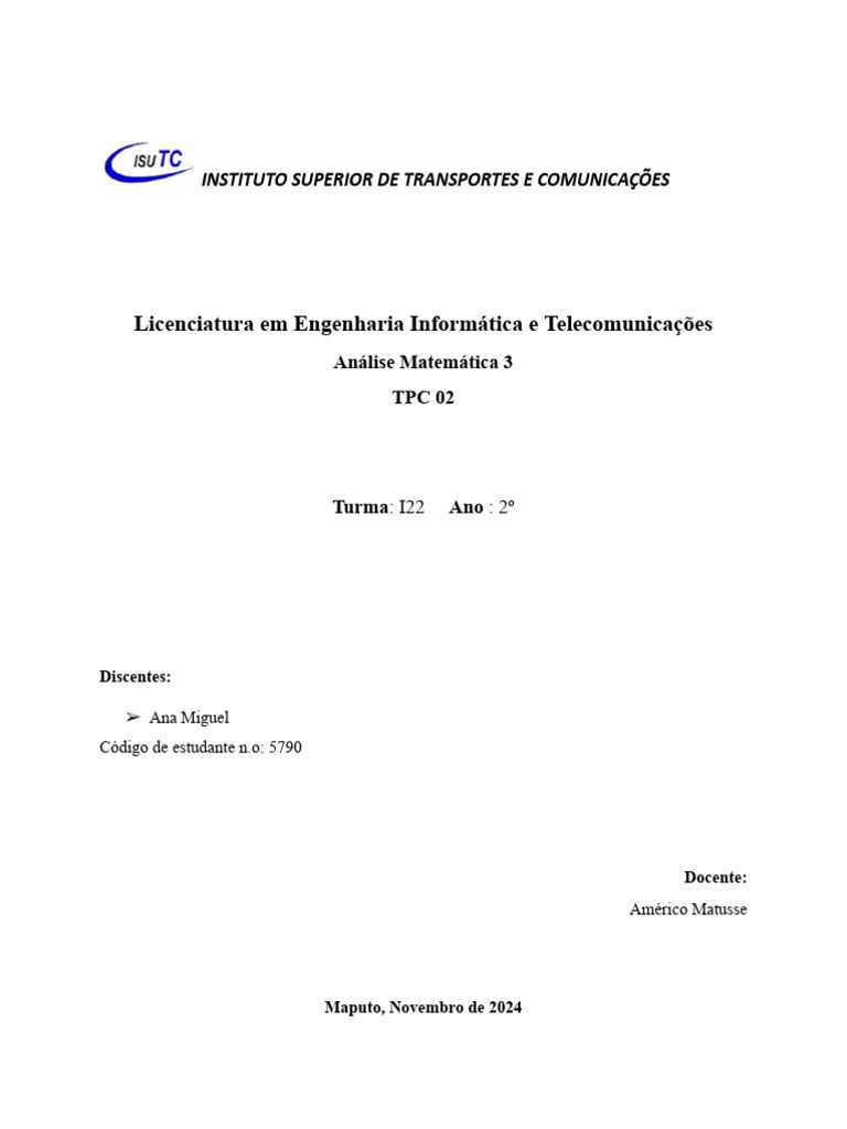 Ana Miguel - TPC2 | PDF