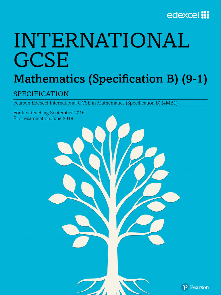 International Gcse in Mathematics Spec B | PDF | Mathematics | Algebra