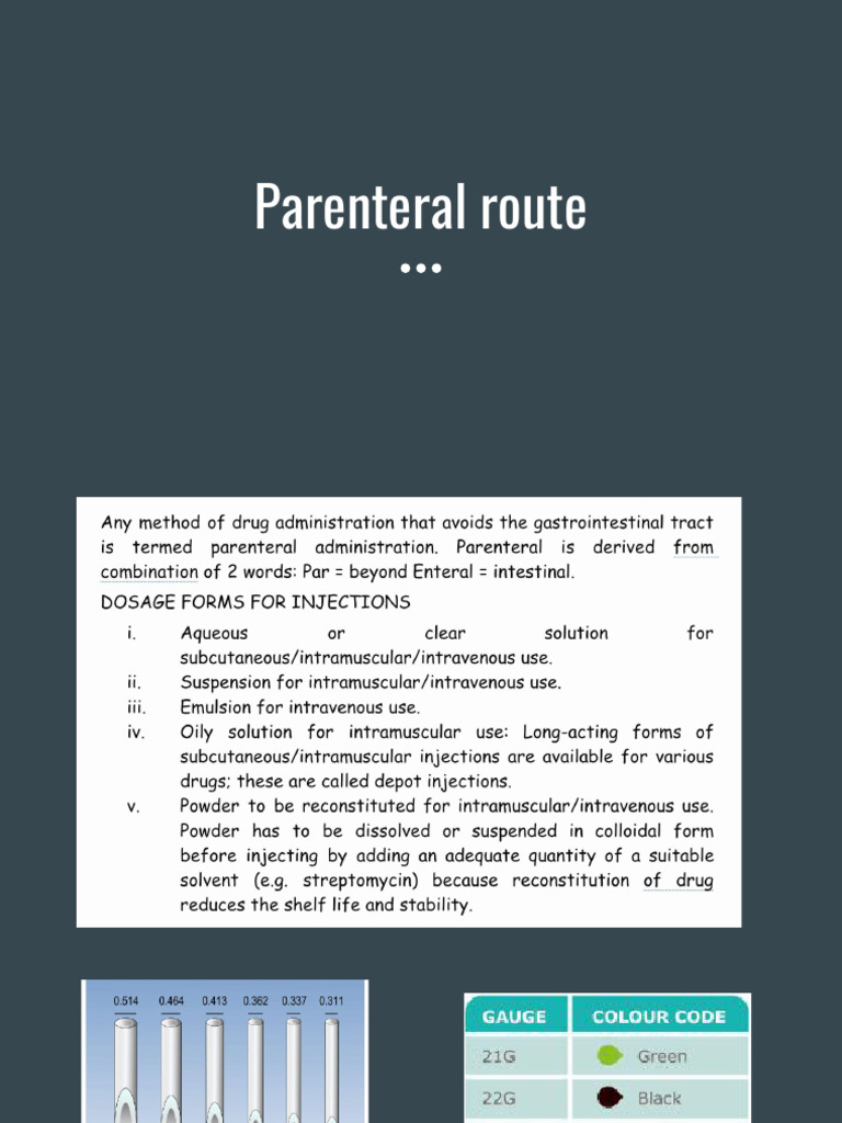 Parenteral | PDF